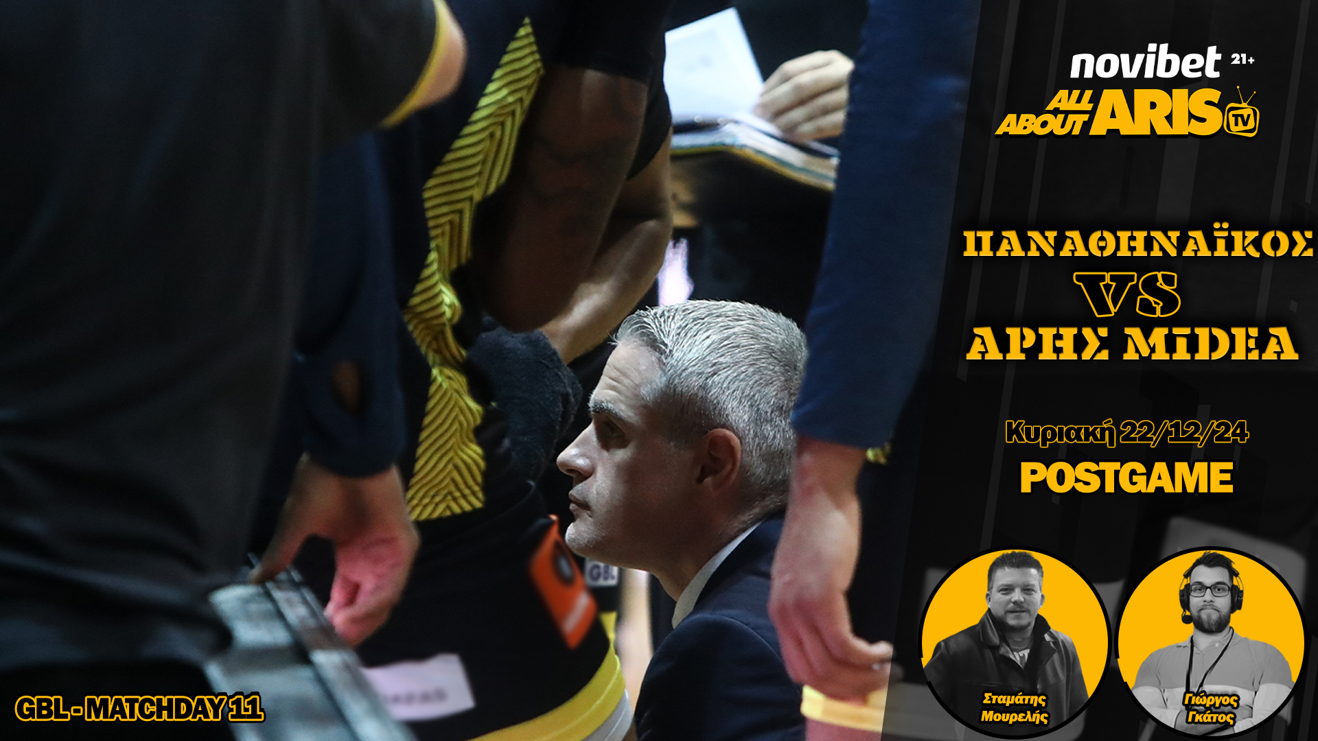 Novibet ALLABOUTARIS TV-POST GAME: Παναθηναϊκός-AΡΗΣ Midea (vid ...
